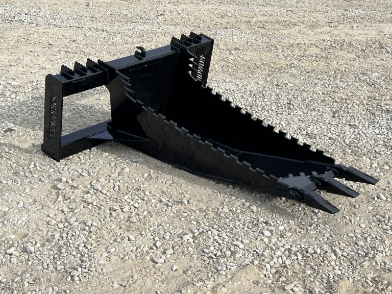 Severe Extreme Stump Bucket Attachment with Teeth Fits Skid Steer Quick ...