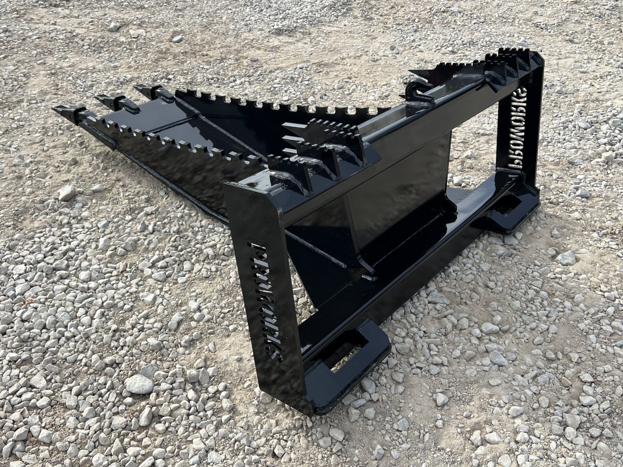 Severe Extreme Stump Bucket Attachment with Teeth Fits Skid Steer Quick ...