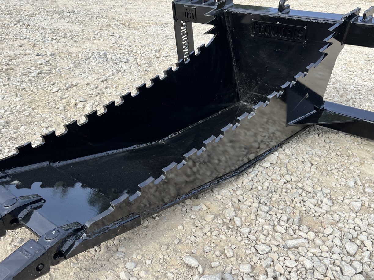 Severe Extreme Stump Bucket Attachment with Teeth Fits Skid Steer Quick ...