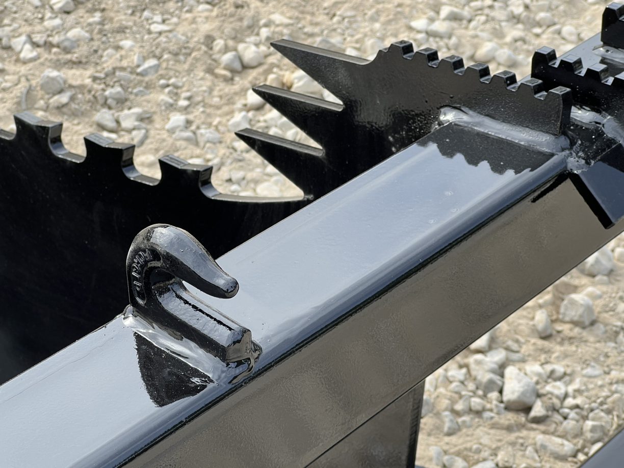 Severe Extreme Stump Bucket Attachment with Teeth Fits Skid Steer Quick ...