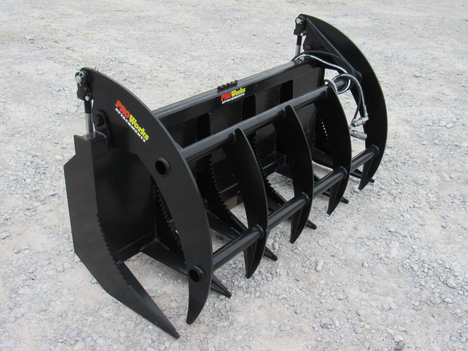72″ Root Rake Clam Grapple Attachment Fits Skid Steer Quick Attach ...