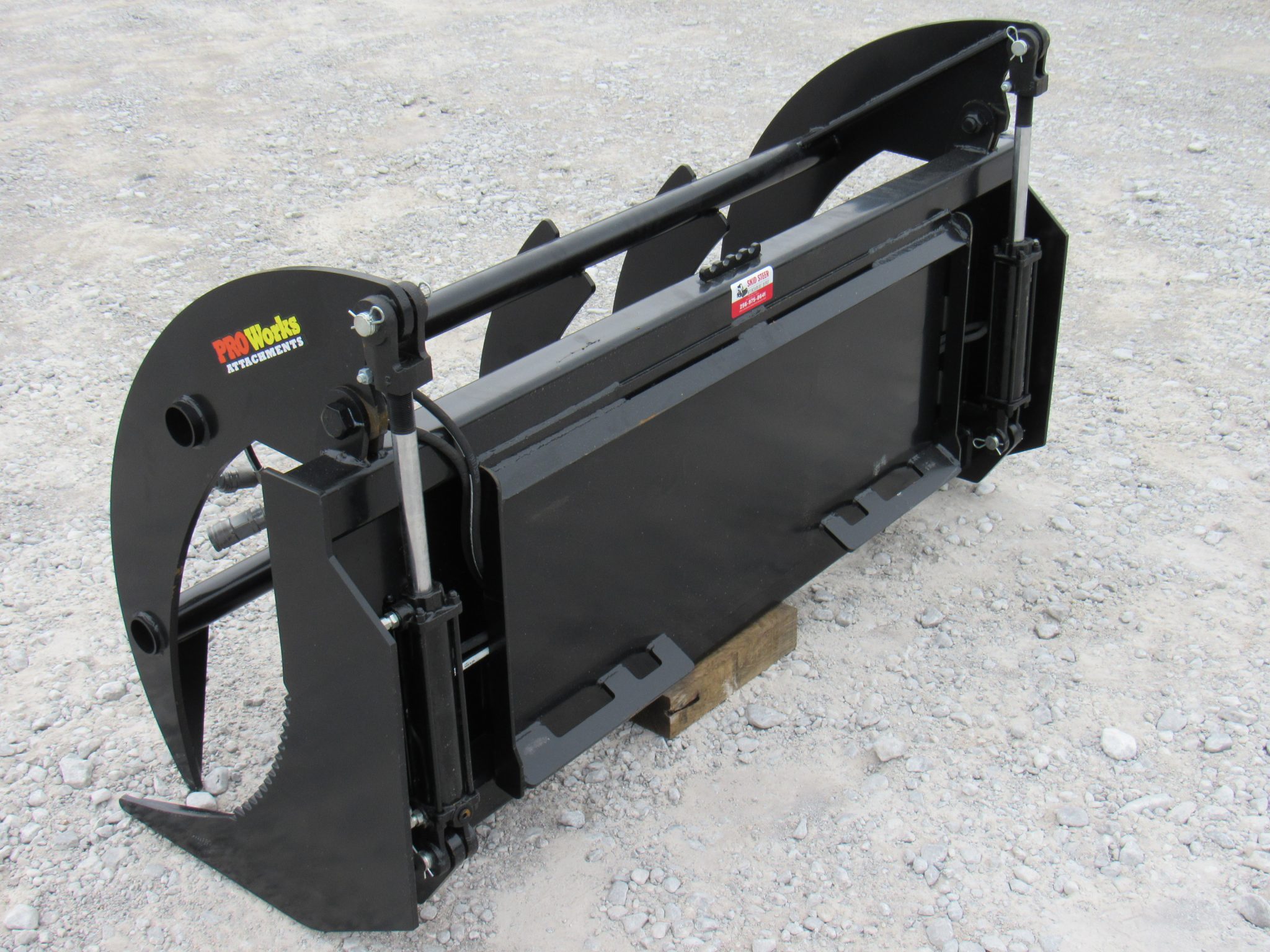 72″ Root Rake Clam Grapple Attachment Fits Skid Steer Quick Attach ...