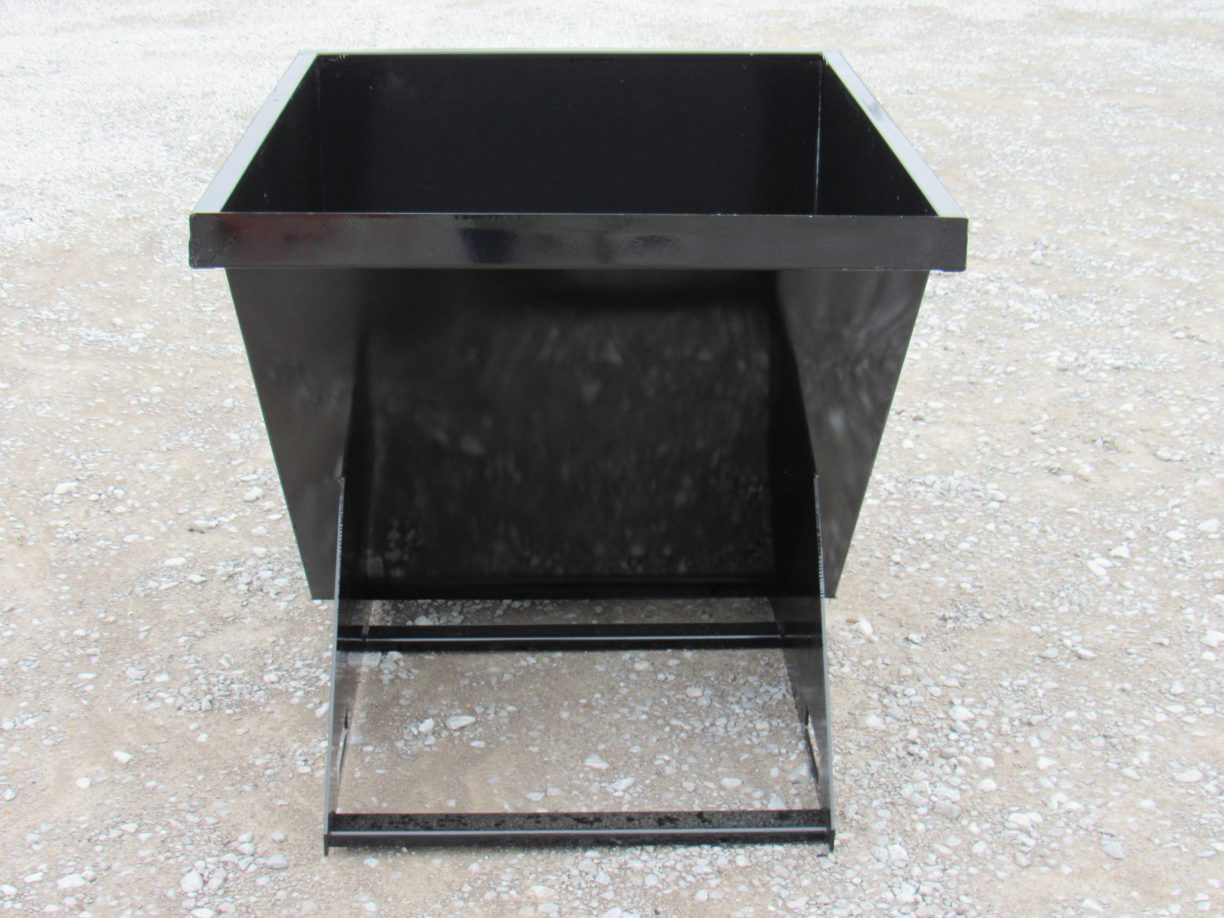 2 Cubic Yard Trash Hopper Dumpster Attachment Fits Skid Steer Quick ...