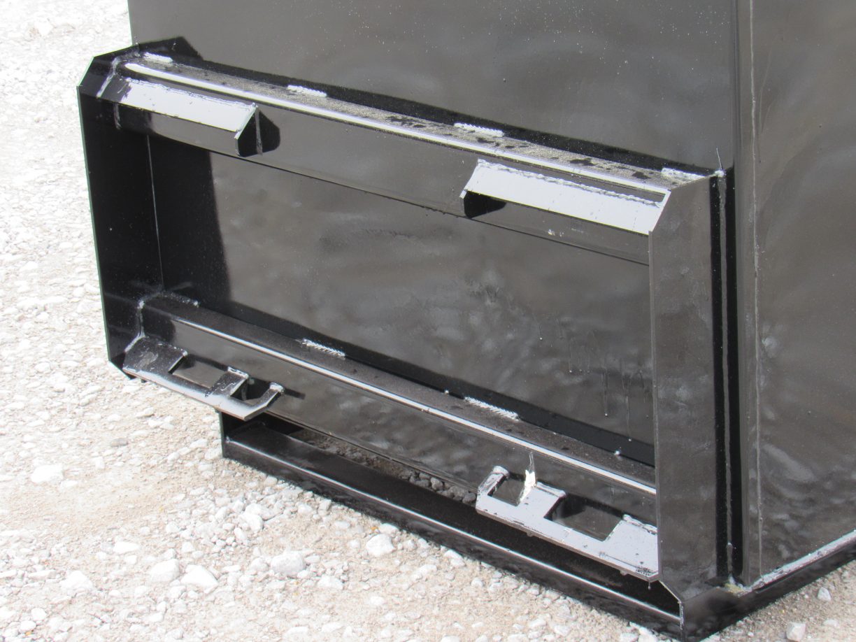 2 Cubic Yard Trash Hopper Dumpster Attachment Fits Skid Steer Quick ...