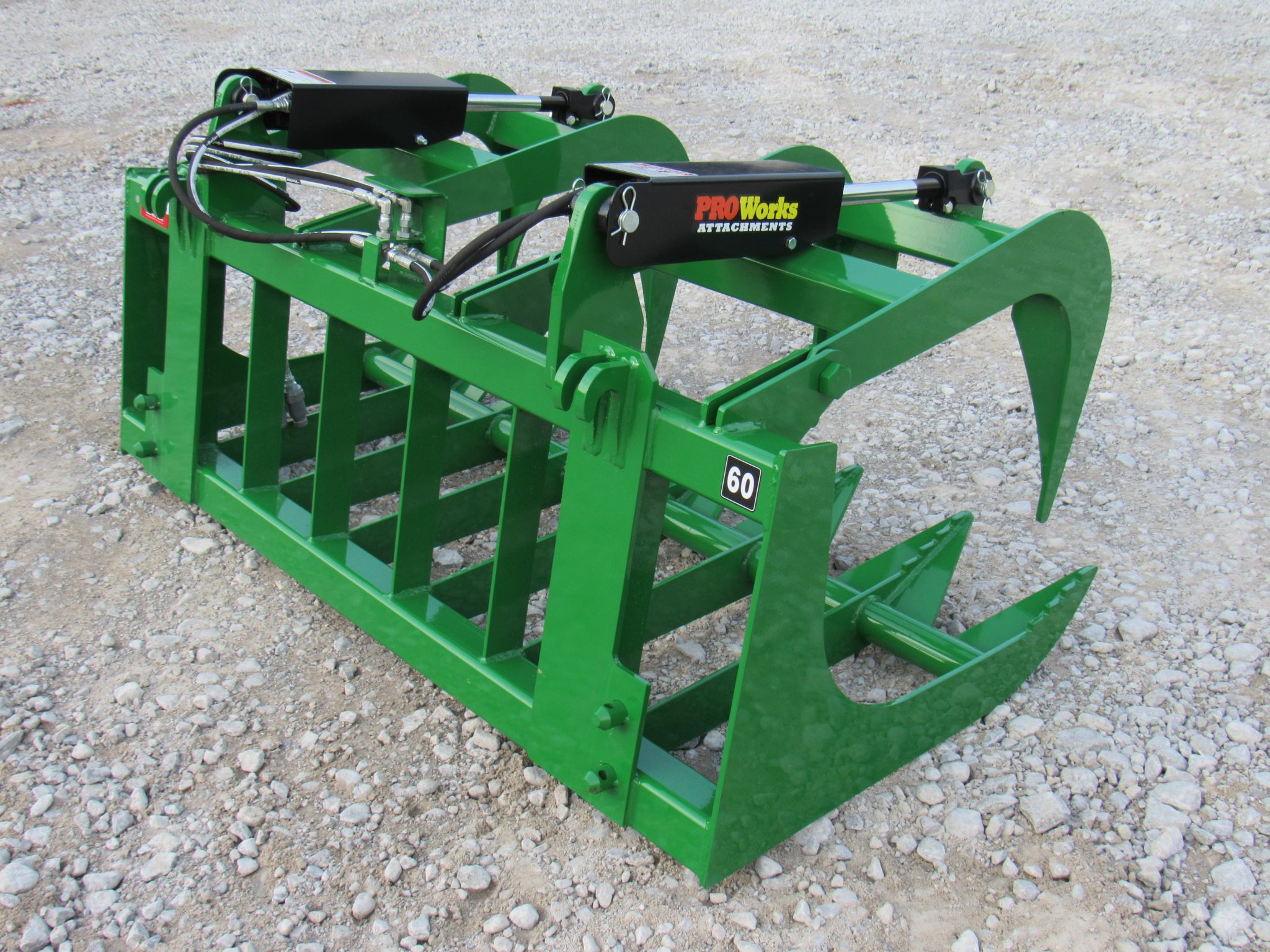 60″ Dual Cylinder Root Bucket Grapple Attachment Fits John Deere Loader ...