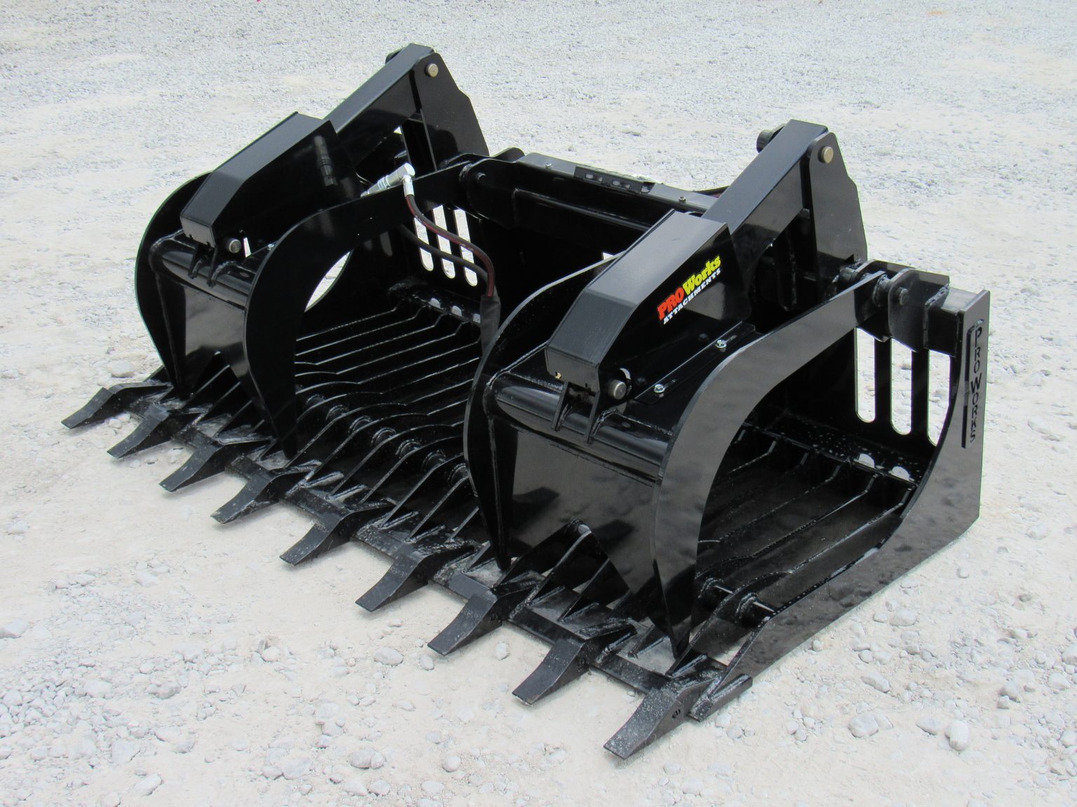 72″ Severe Duty Rock Bucket Grapple with Teeth Fits Skid Steer Quick ...