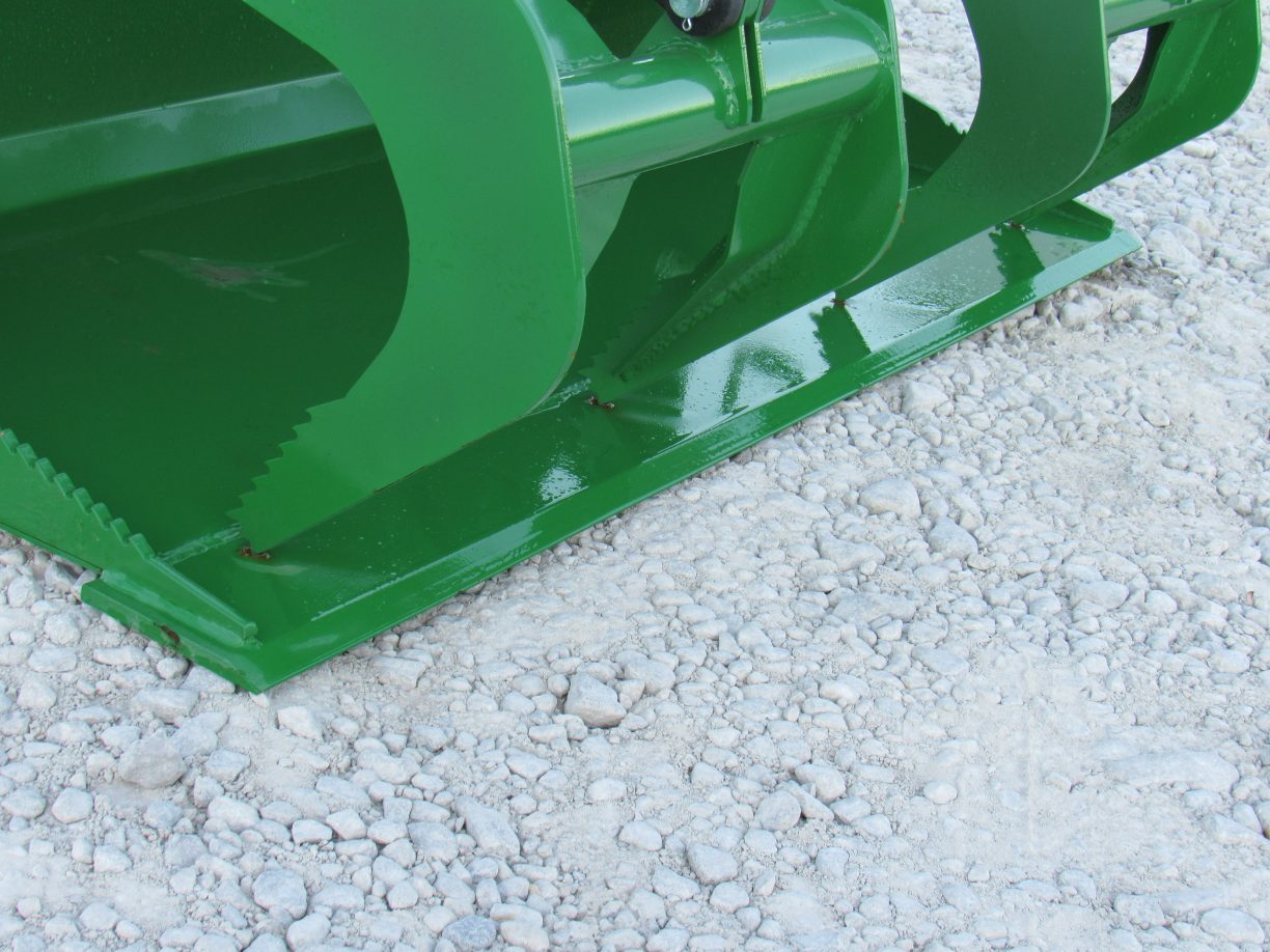 60″ Compact Tractor Dual Cylinder Solid Bottom Bucket Grapple Fits John ...