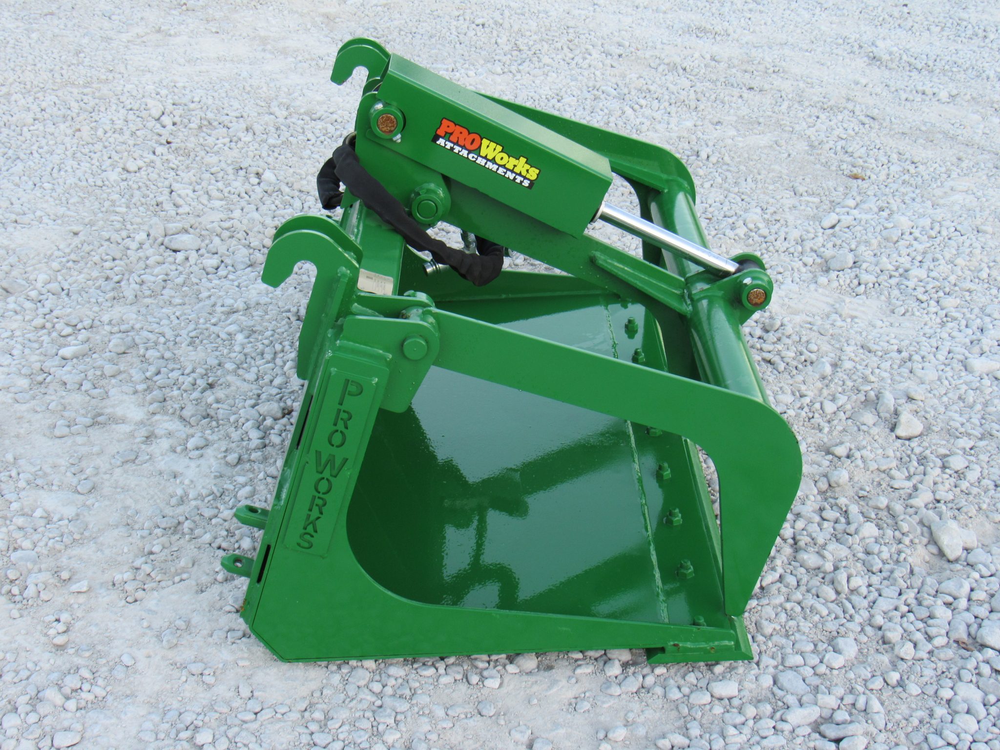 48″ Compact Tractor Single Cylinder Solid Bottom Bucket Grapple Fits ...