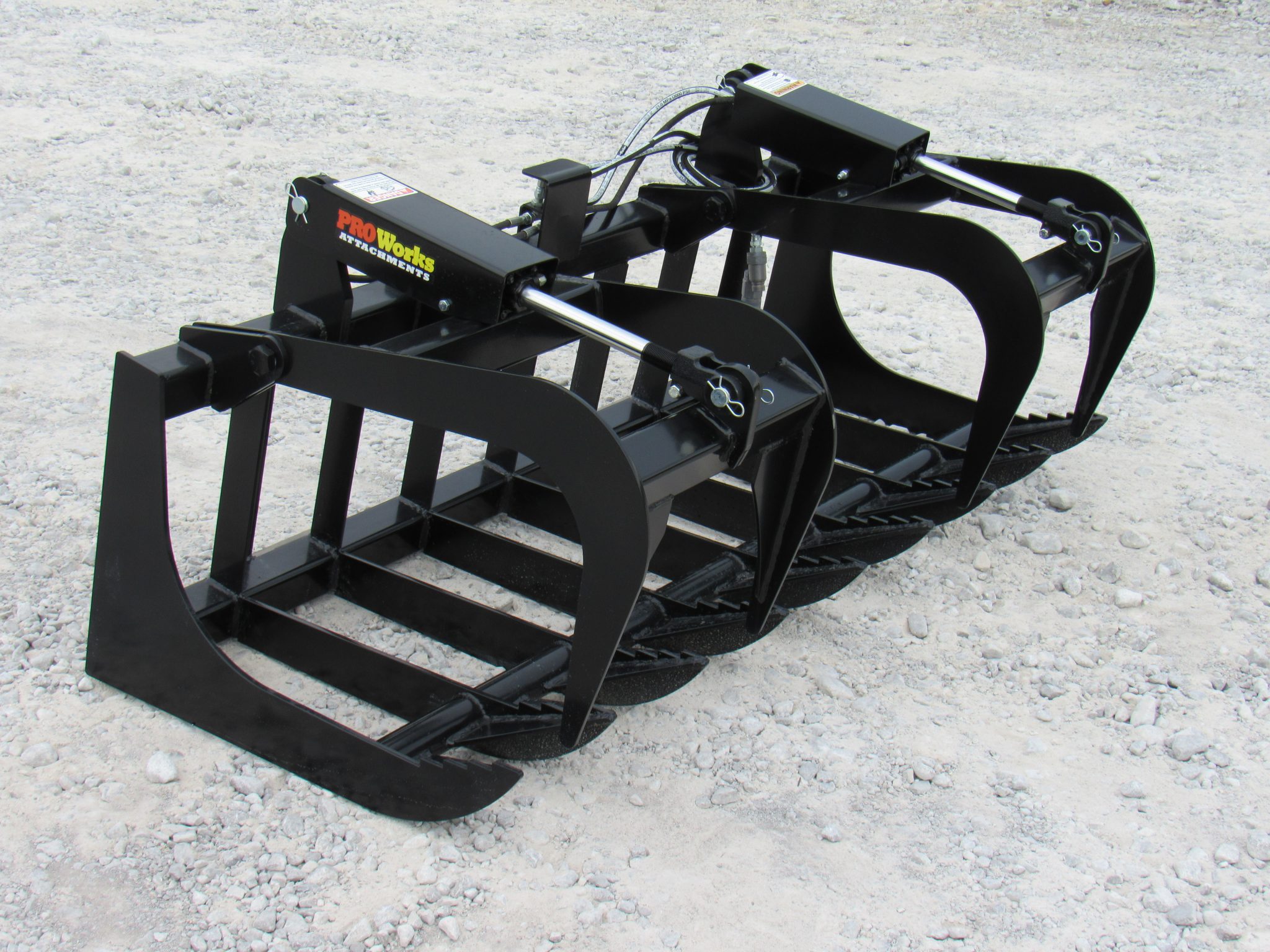 72″ Dual Cylinder Root Bucket Grapple Attachment Fits Skid Steer Quick ...