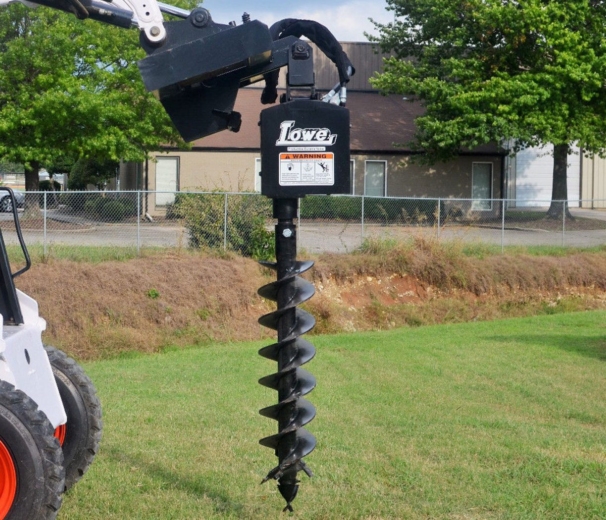 Lowe 750 Classic Hex Auger Drive with 9″ Wide Bit Fits Skid Steer Quick ...