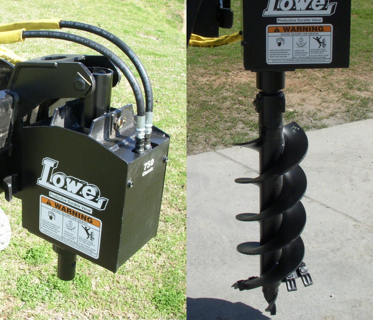 Lowe 750 Classic Round Auger Drive with 12″ Bit Fits Mini Skid Steer ...