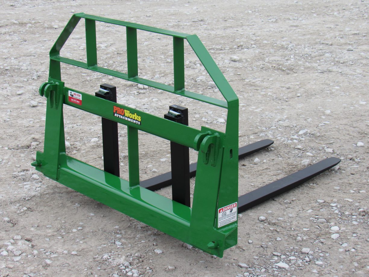 Compact Tractor Pallet Fork Frame with 42″ 2,200 Pound Pallet Forks ...