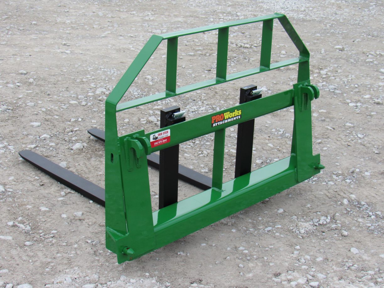 Compact Tractor Pallet Fork Frame with 42″ 2,200 Pound Pallet Forks ...
