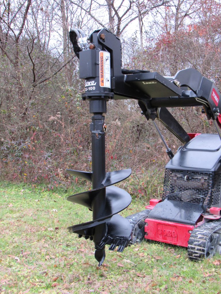 Lowe TJ100 Hex Auger Drive with 18″ Bit Fits Mini Skid Steer – Skid ...