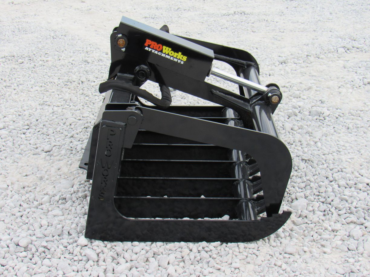48″ Heavy Duty Root Bucket Grapple Attachment Fits Mini Skid Steer ...