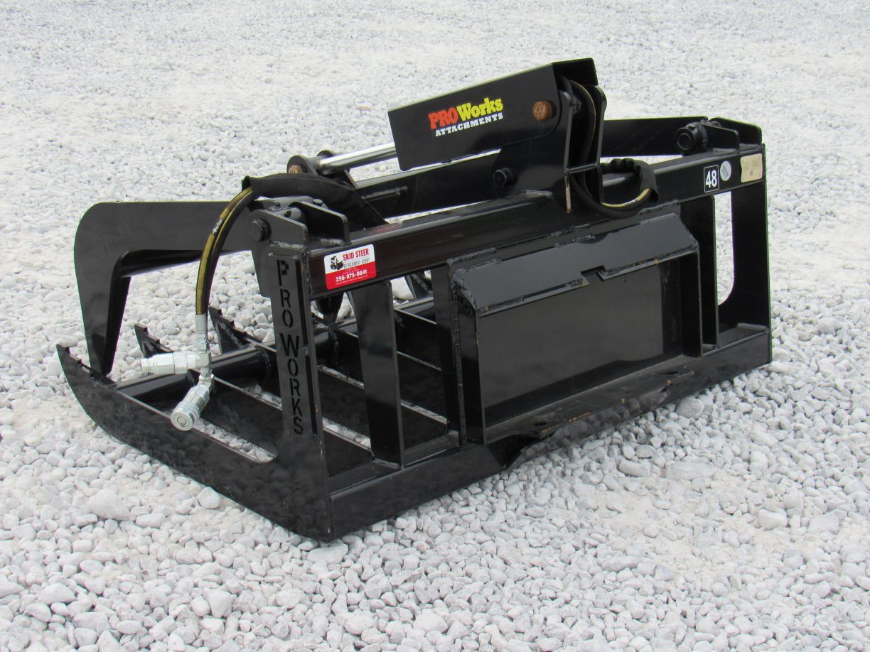 48″ Heavy Duty Root Bucket Grapple Attachment Fits Mini Skid Steer ...