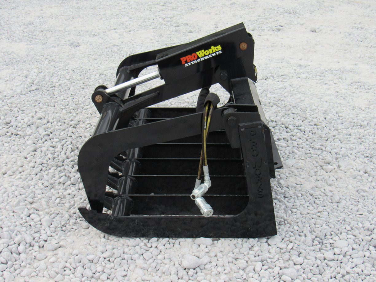 48″ Heavy Duty Root Bucket Grapple Attachment Fits Mini Skid Steer ...