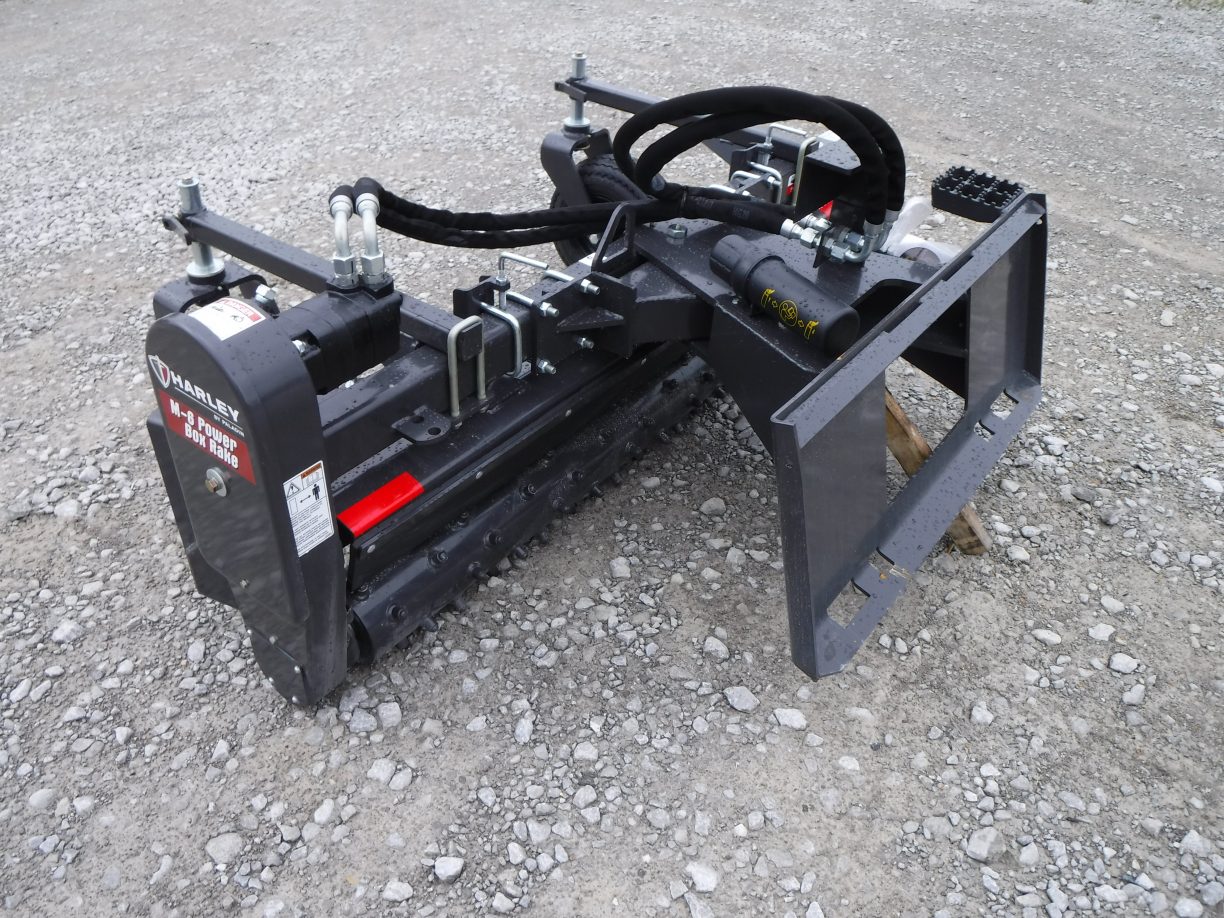 Bradco Harley M6 72″ Manual Landscape Power Rake Attachment – Skid ...