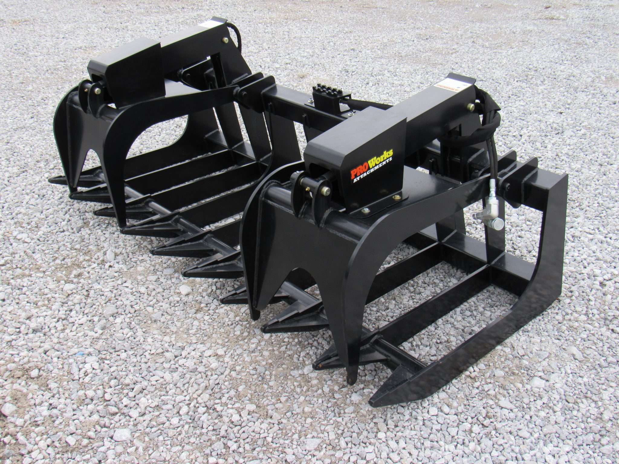 84″ Heavy Duty Dual Cylinder Root Bucket Grapple Attachment Fits Skid ...