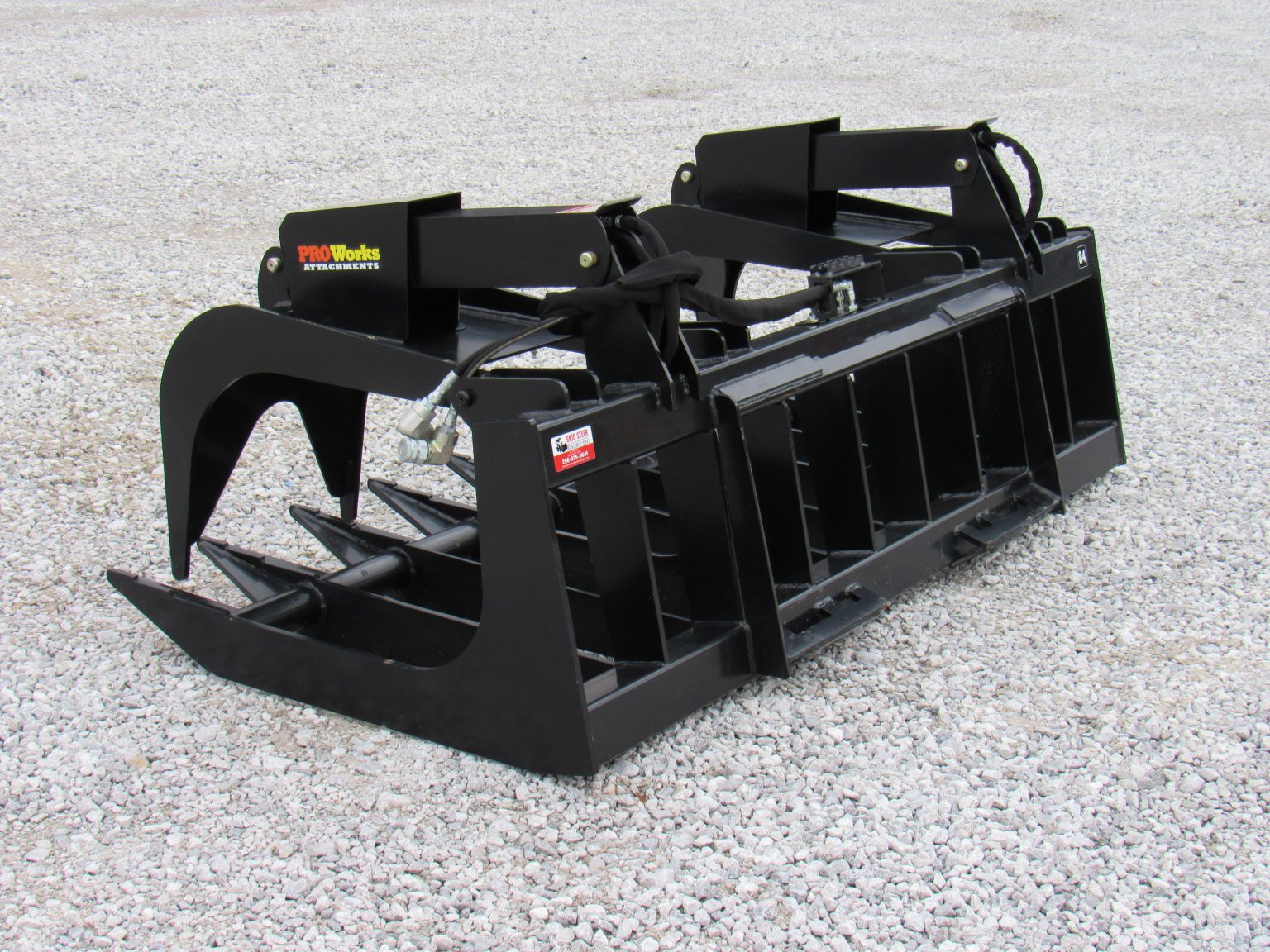 84″ Heavy Duty Dual Cylinder Root Bucket Grapple Attachment Fits Skid ...