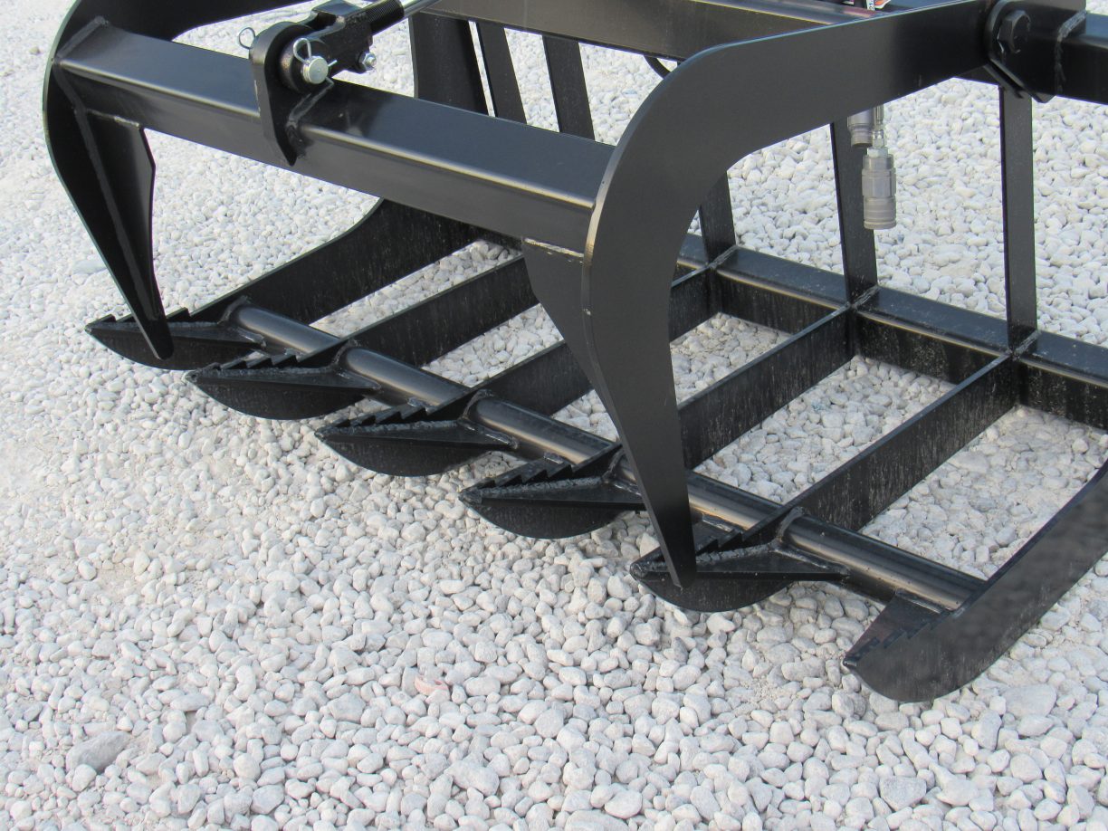 48″ Root Grapple and 42″ Pallet Forks Fits Skid Steer Quick Attach ...
