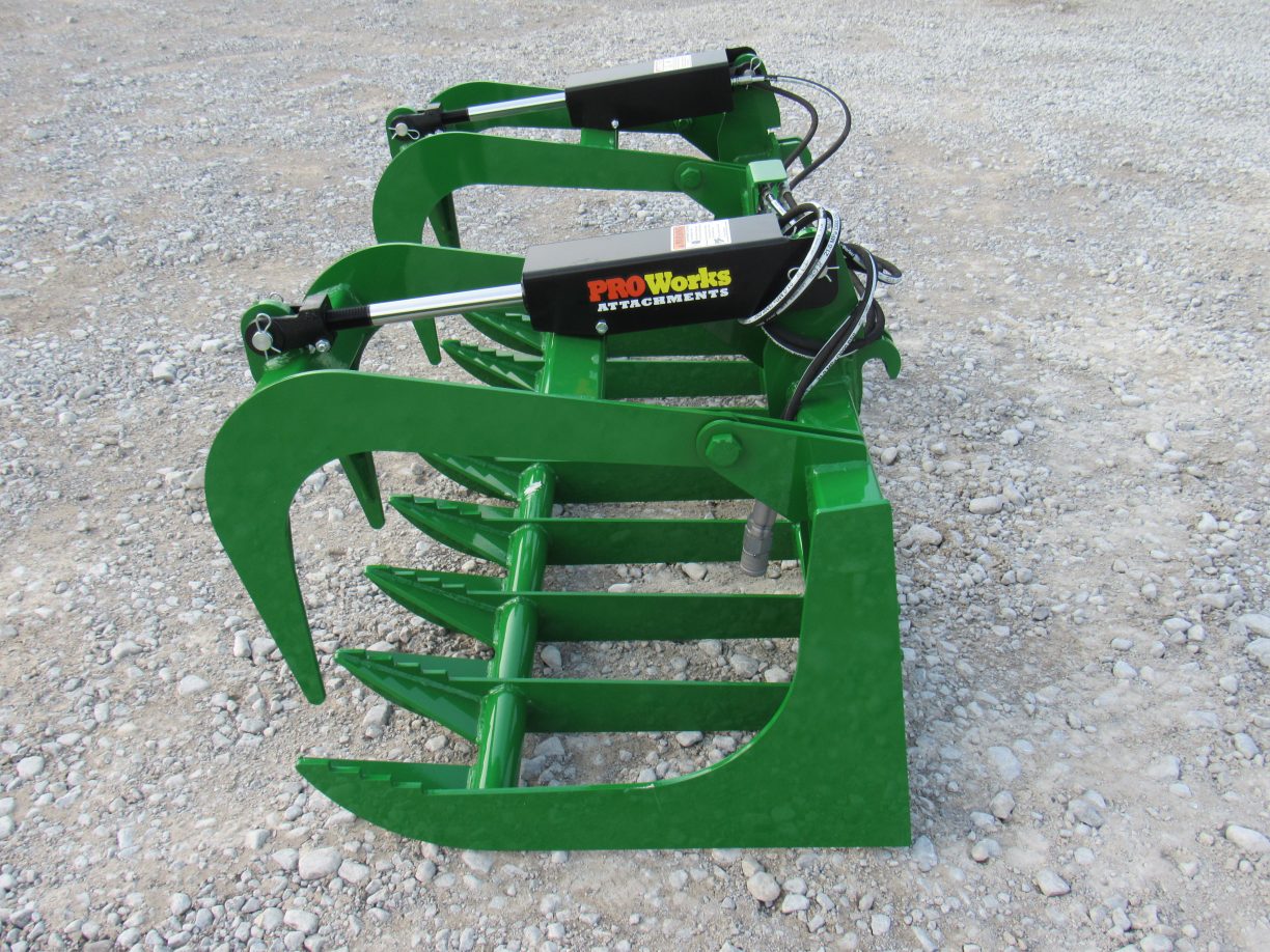 72″ Dual Cylinder Root Bucket Grapple Attachment Fits John Deere Loader ...