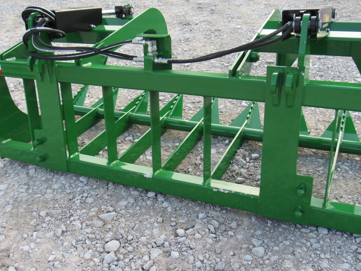 72″ Dual Cylinder Root Bucket Grapple Attachment Fits John Deere Loader ...