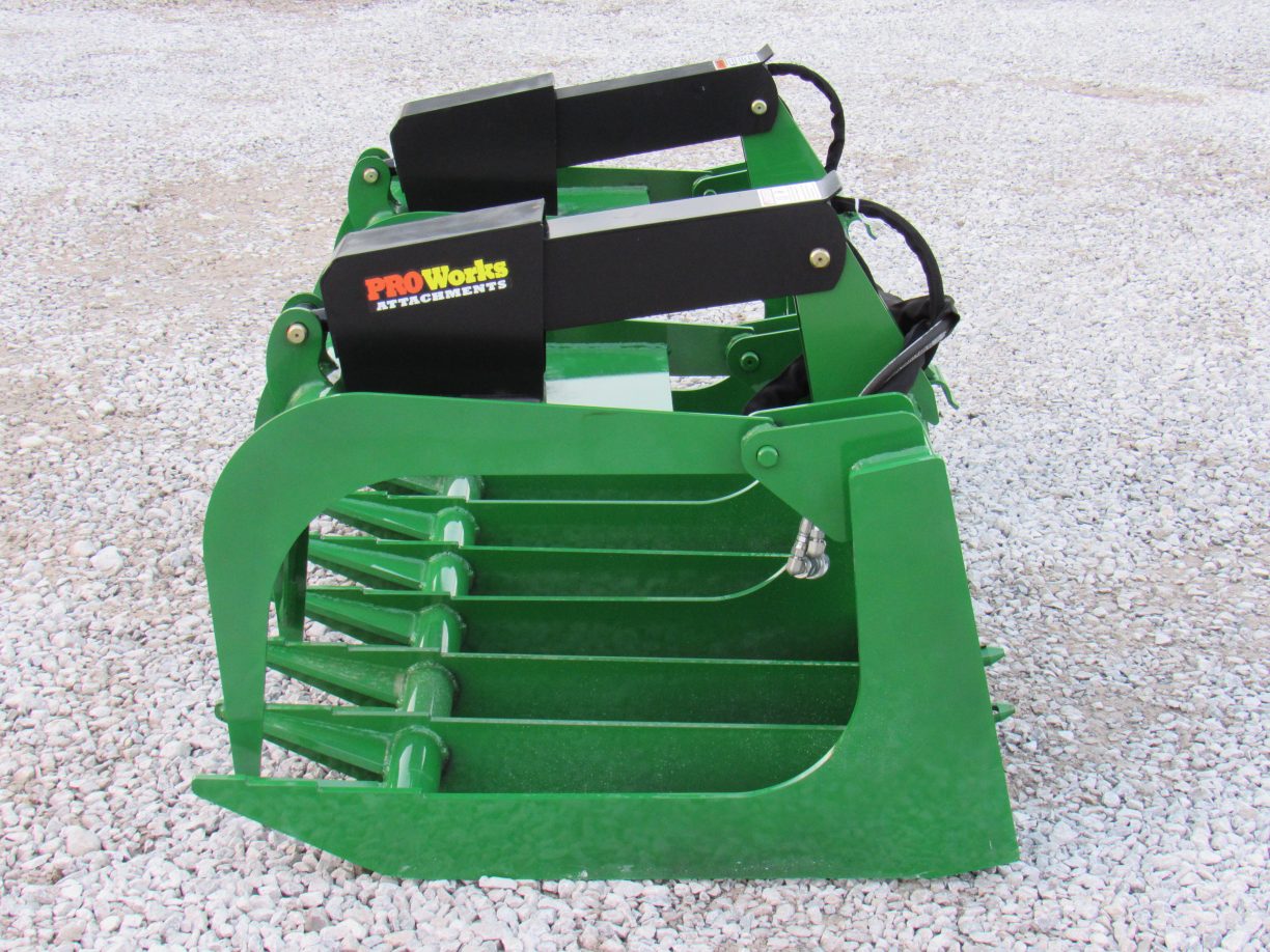 72″ Heavy Duty Dual Cylinder Root Bucket Grapple Attachment Fits John ...