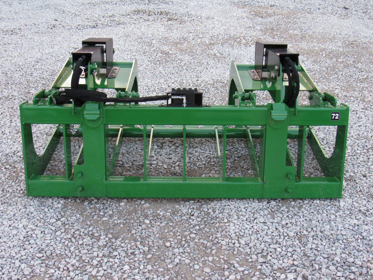 72″ Heavy Duty Dual Cylinder Root Bucket Grapple Attachment Fits John ...