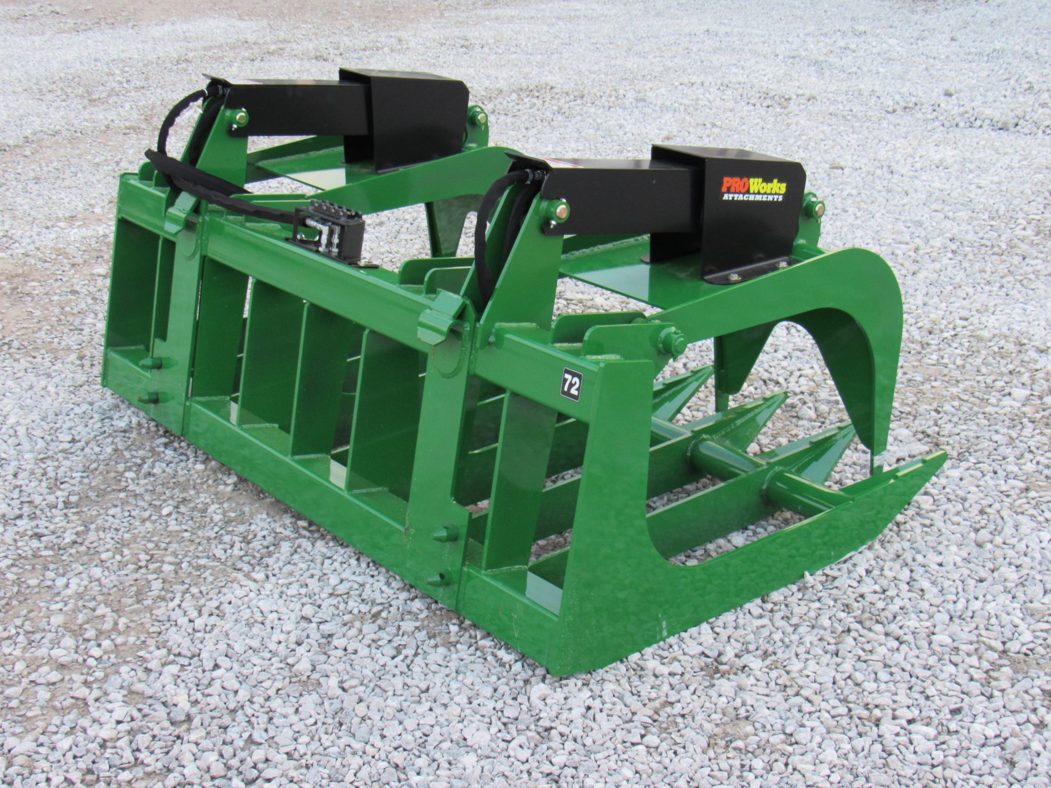 72″ Heavy Duty Dual Cylinder Root Bucket Grapple Attachment Fits John ...