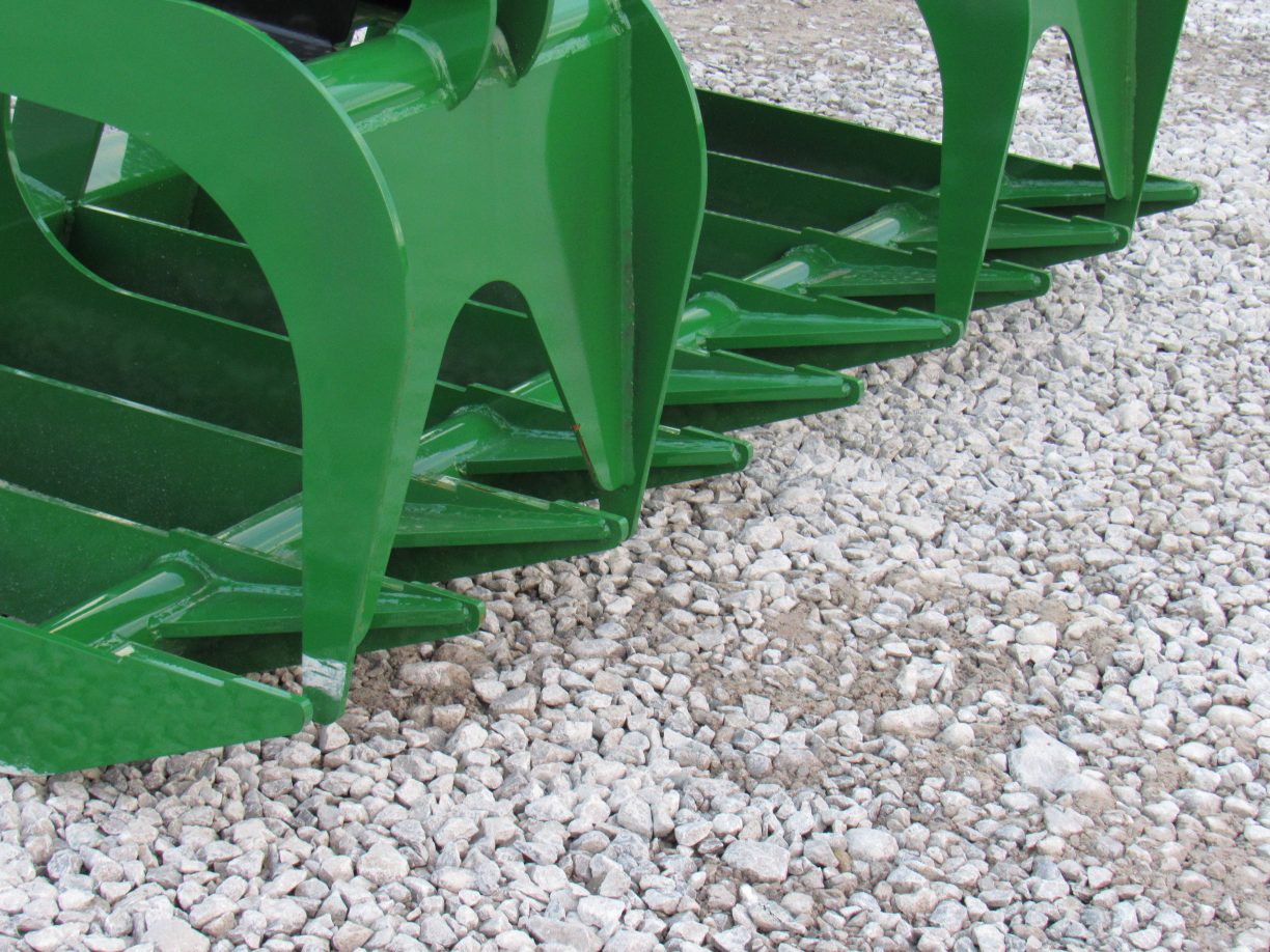 72″ Heavy Duty Dual Cylinder Root Bucket Grapple Attachment Fits John ...