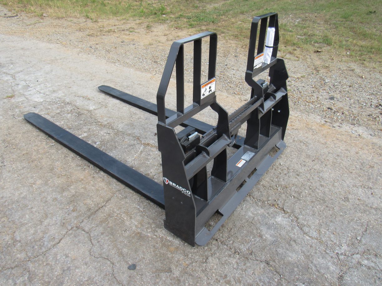 Bradco Walk Through Pallet Fork Frame with 72″ 6,000 Pound Pallet Forks ...