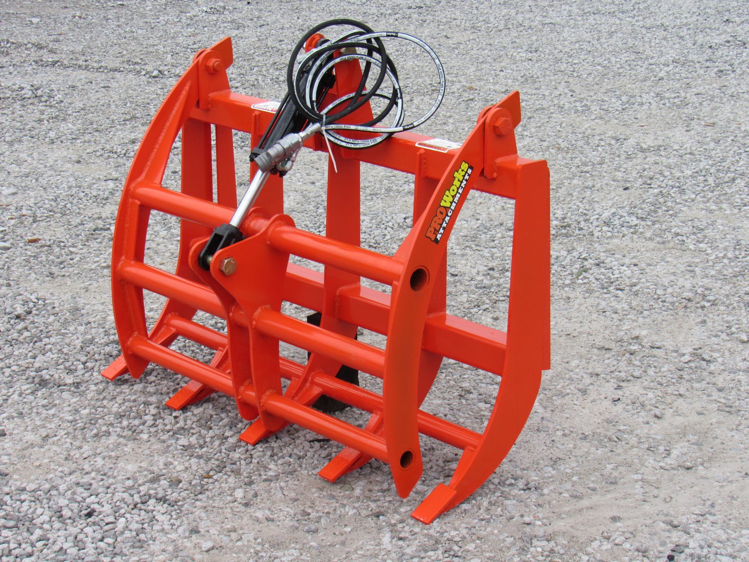 48″ Compact Tractor Root Rake Clam Grapple Attachment Fits Skid Steer ...