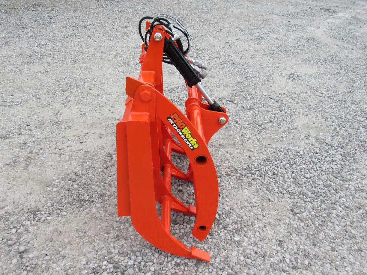 48″ Compact Tractor Root Rake Clam Grapple Attachment Fits Skid Steer ...