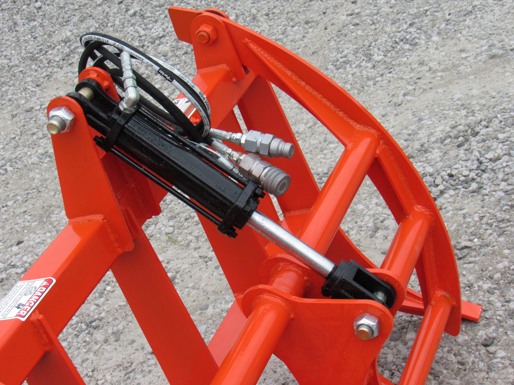 48″ Compact Tractor Root Rake Clam Grapple Attachment Fits Skid Steer ...