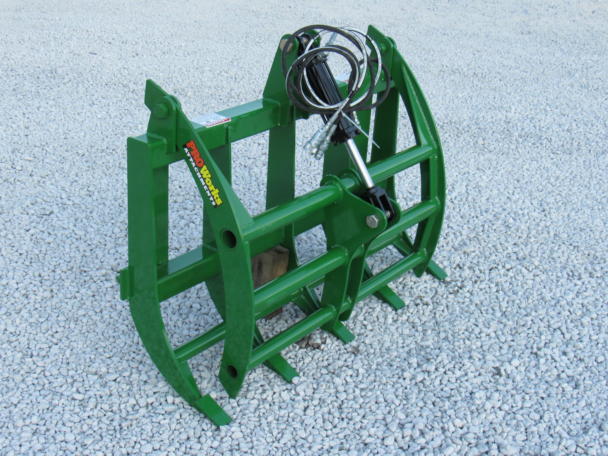 48″ Compact Tractor Root Rake Clam Grapple Fits John Deere Loader ...