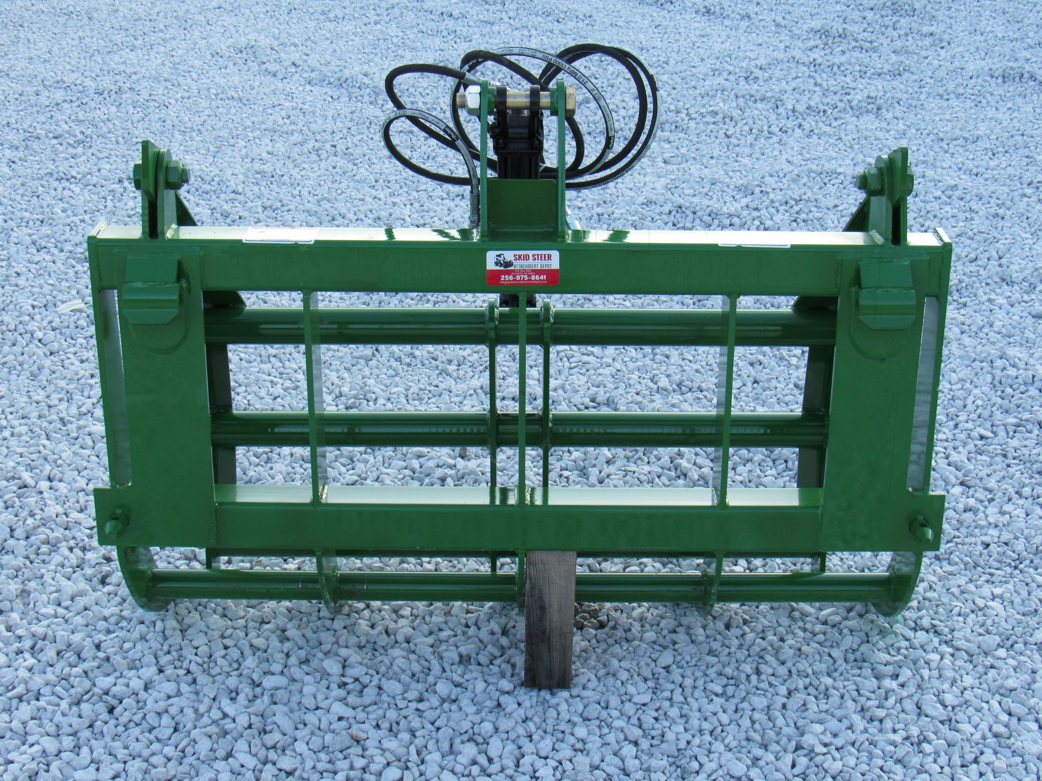 48″ Compact Tractor Root Rake Clam Grapple Fits John Deere Loader ...
