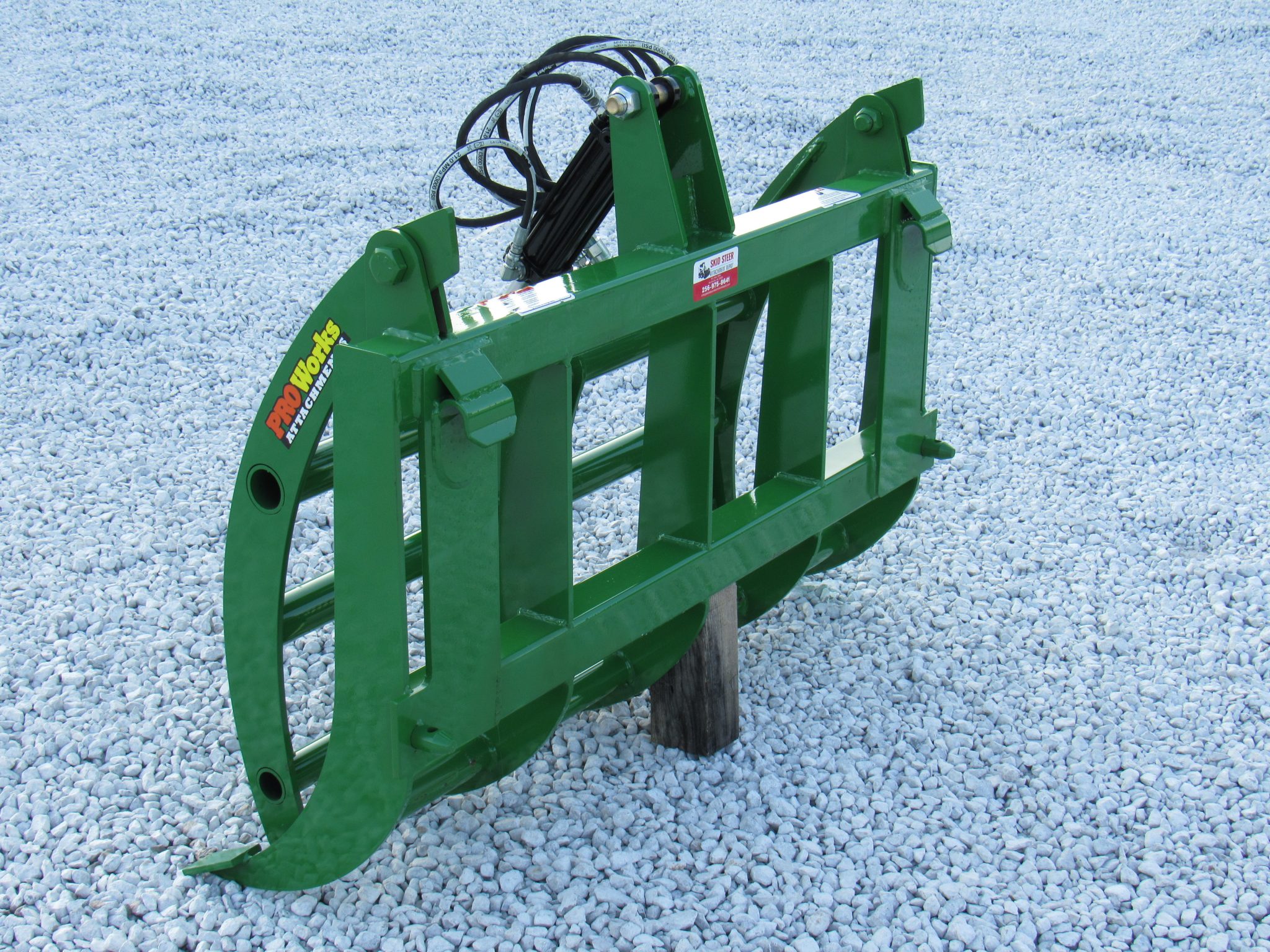 48″ Compact Tractor Root Rake Clam Grapple Fits John Deere Loader ...