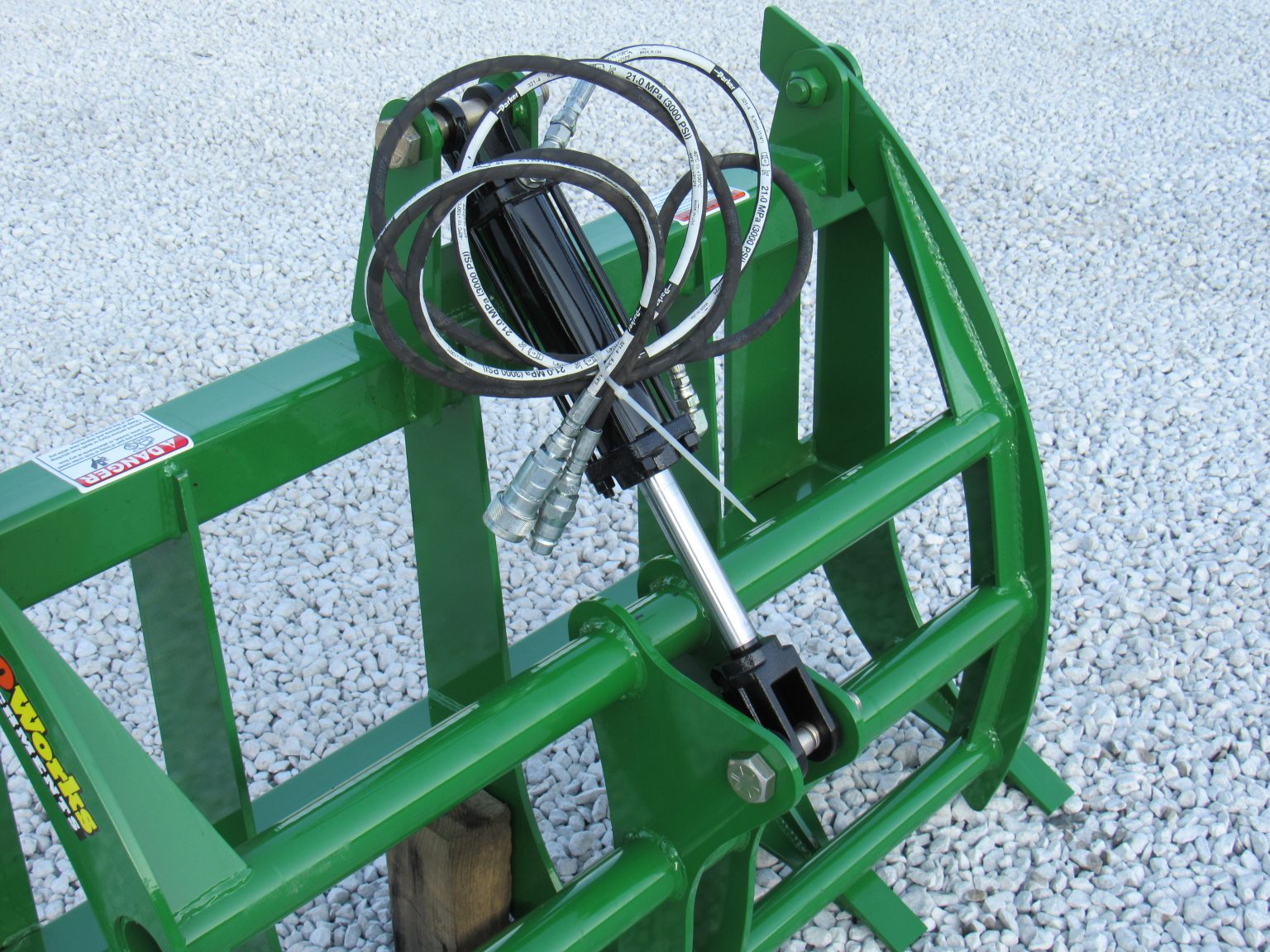 48″ Compact Tractor Root Rake Clam Grapple Fits John Deere Loader ...