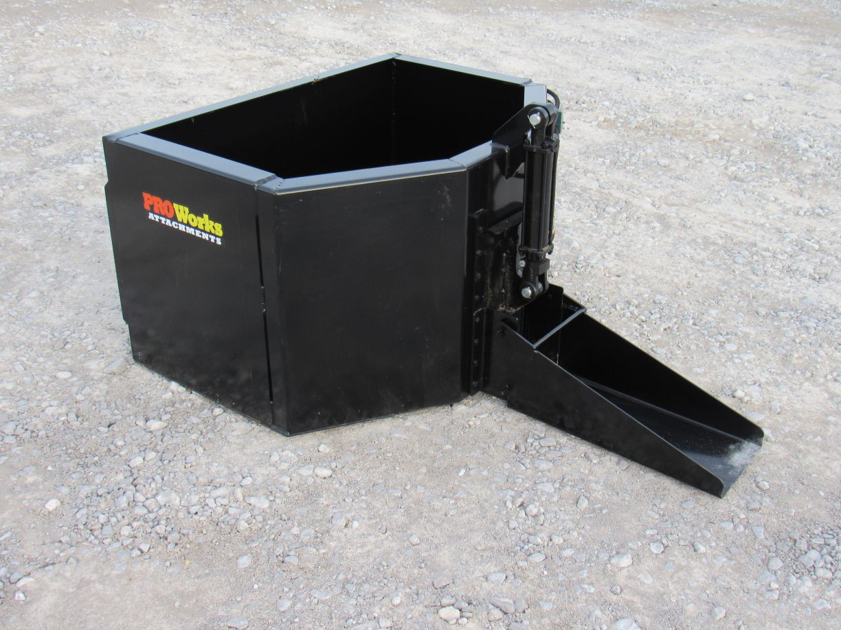 5/8 Cubic Yard Hydraulic Concrete Dispensing Bucket Attachment Fits ...