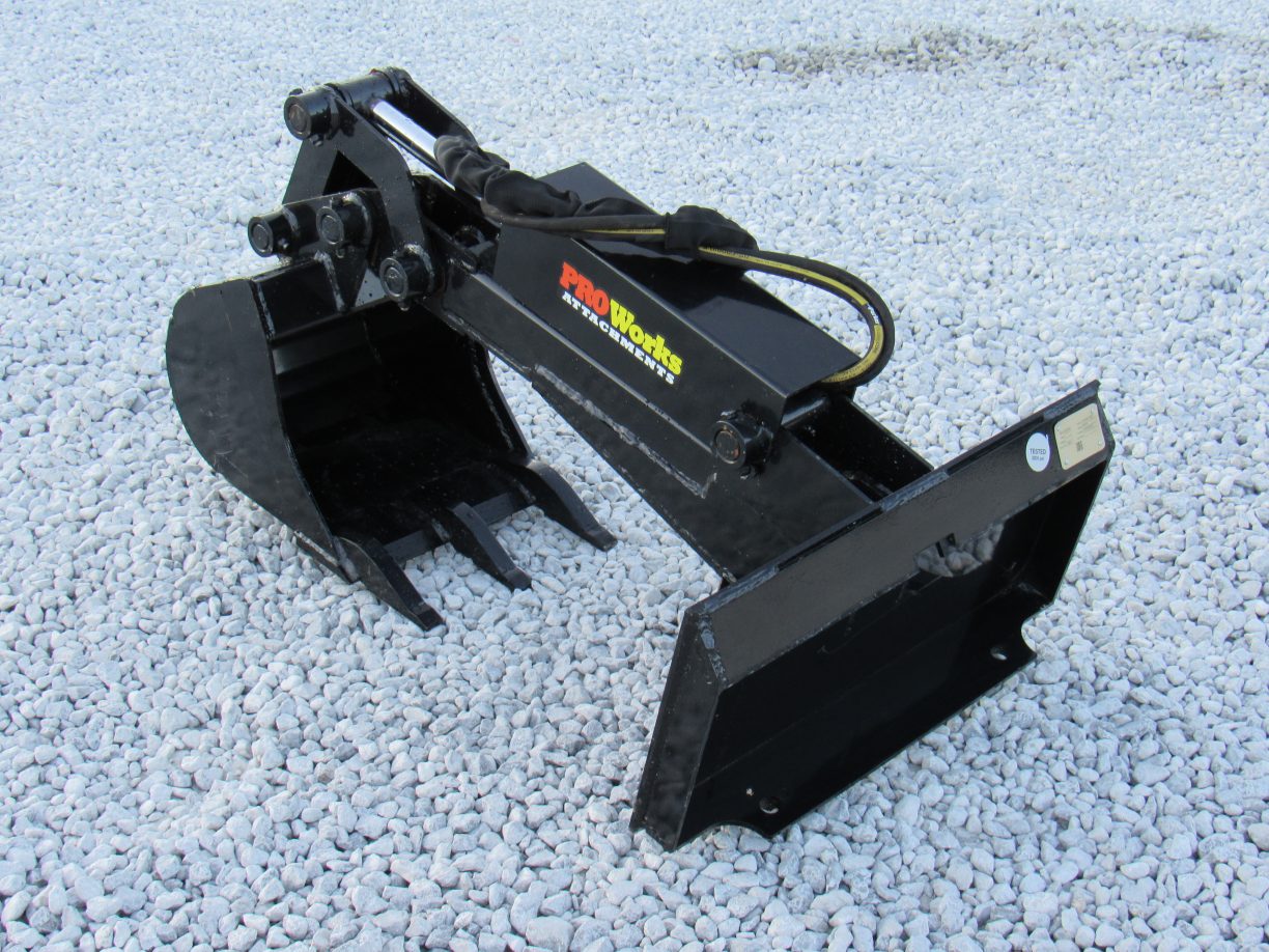 Backhoe Attachment with 12″ Bucket Fits Mini Skid Steer – Skid Steer ...