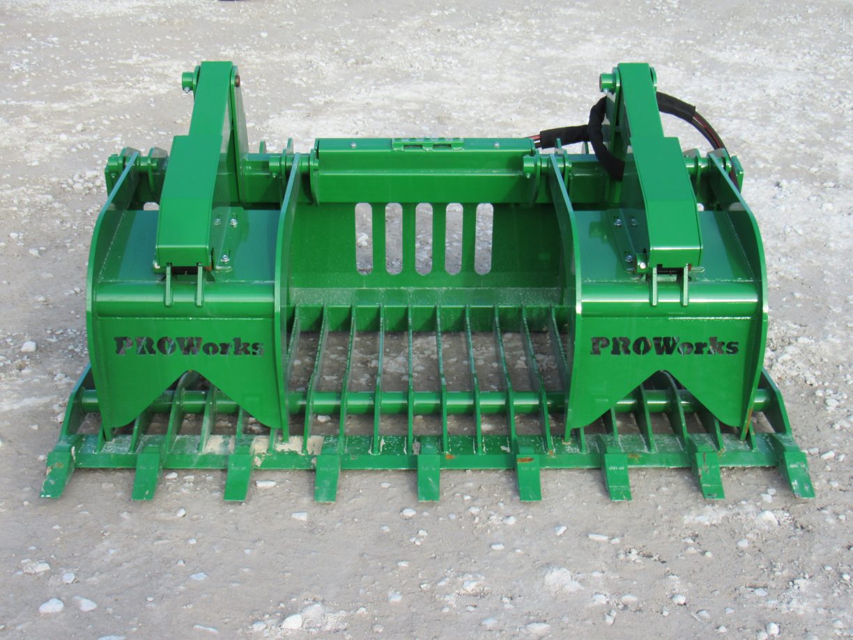 72″ Severe Duty Rock Bucket Grapple with Teeth Fits John Deere Loader ...