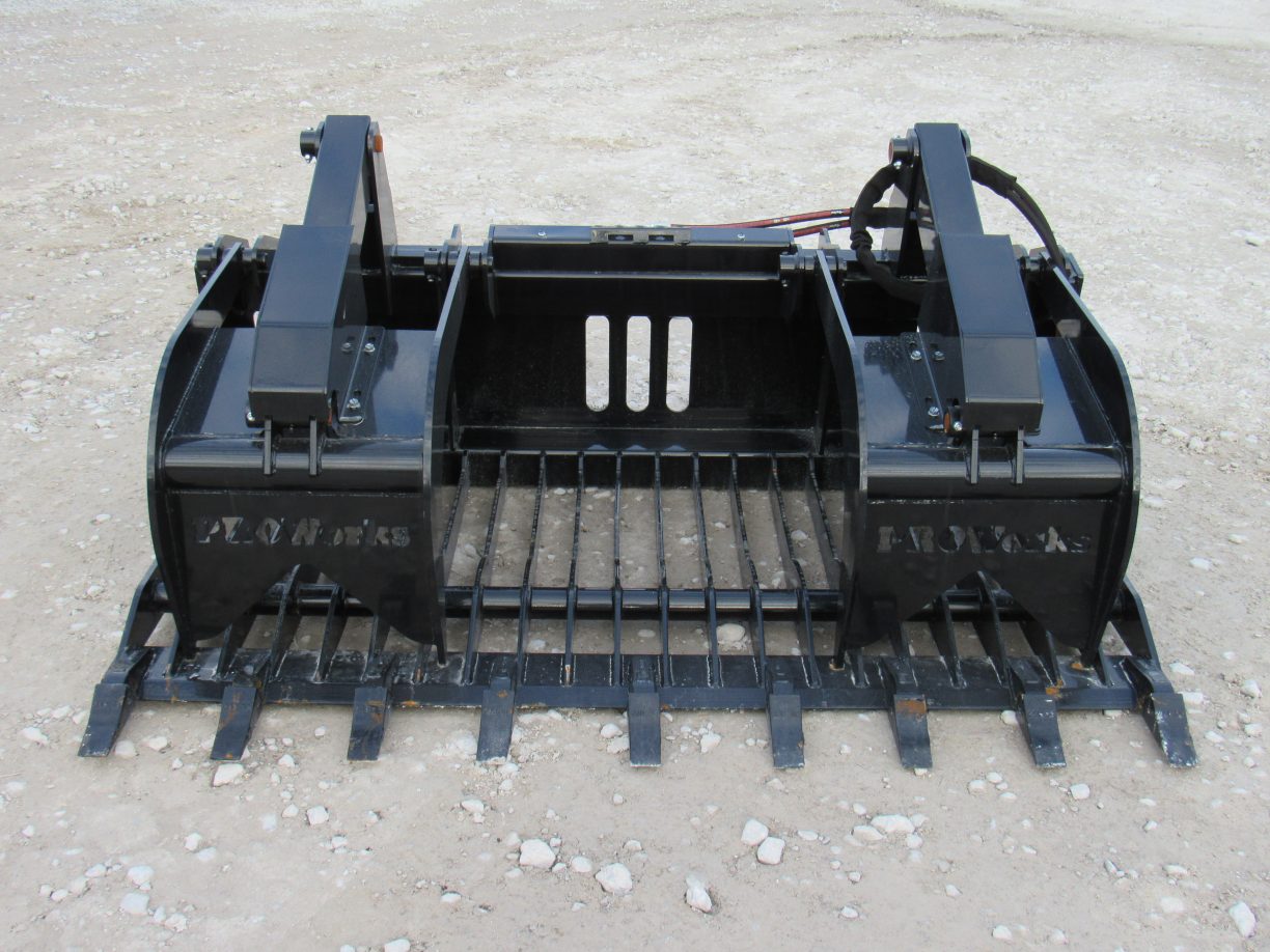 72″ Severe Duty Rock Bucket Grapple with Teeth Fits Euro Global Quicke ...