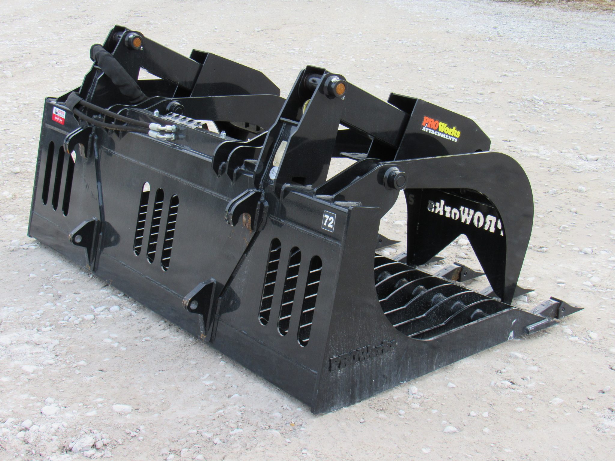 72″ Severe Duty Rock Bucket Grapple with Teeth Fits Euro Global Quicke ...