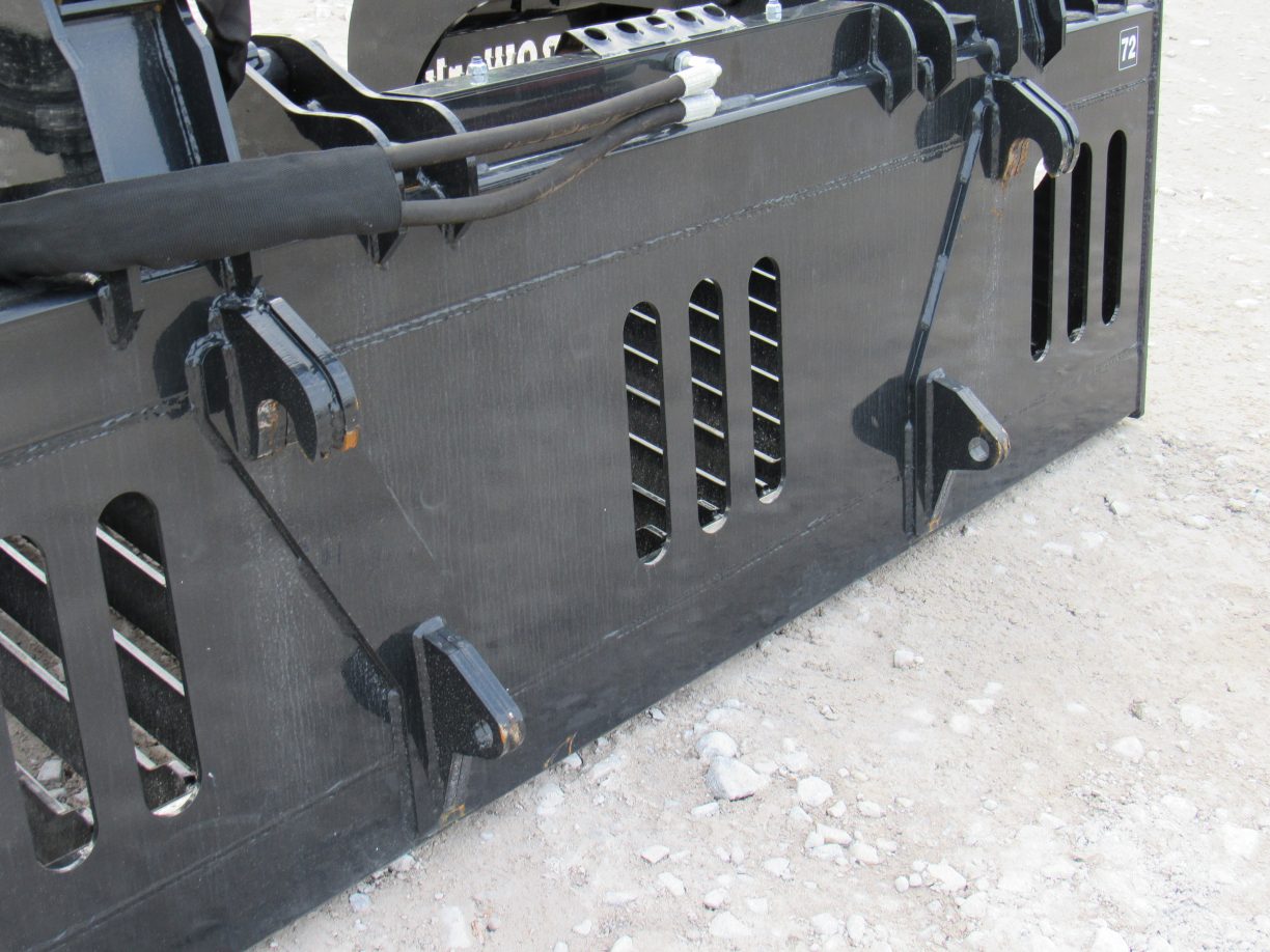 72″ Severe Duty Rock Bucket Grapple with Teeth Fits Euro Global Quicke ...