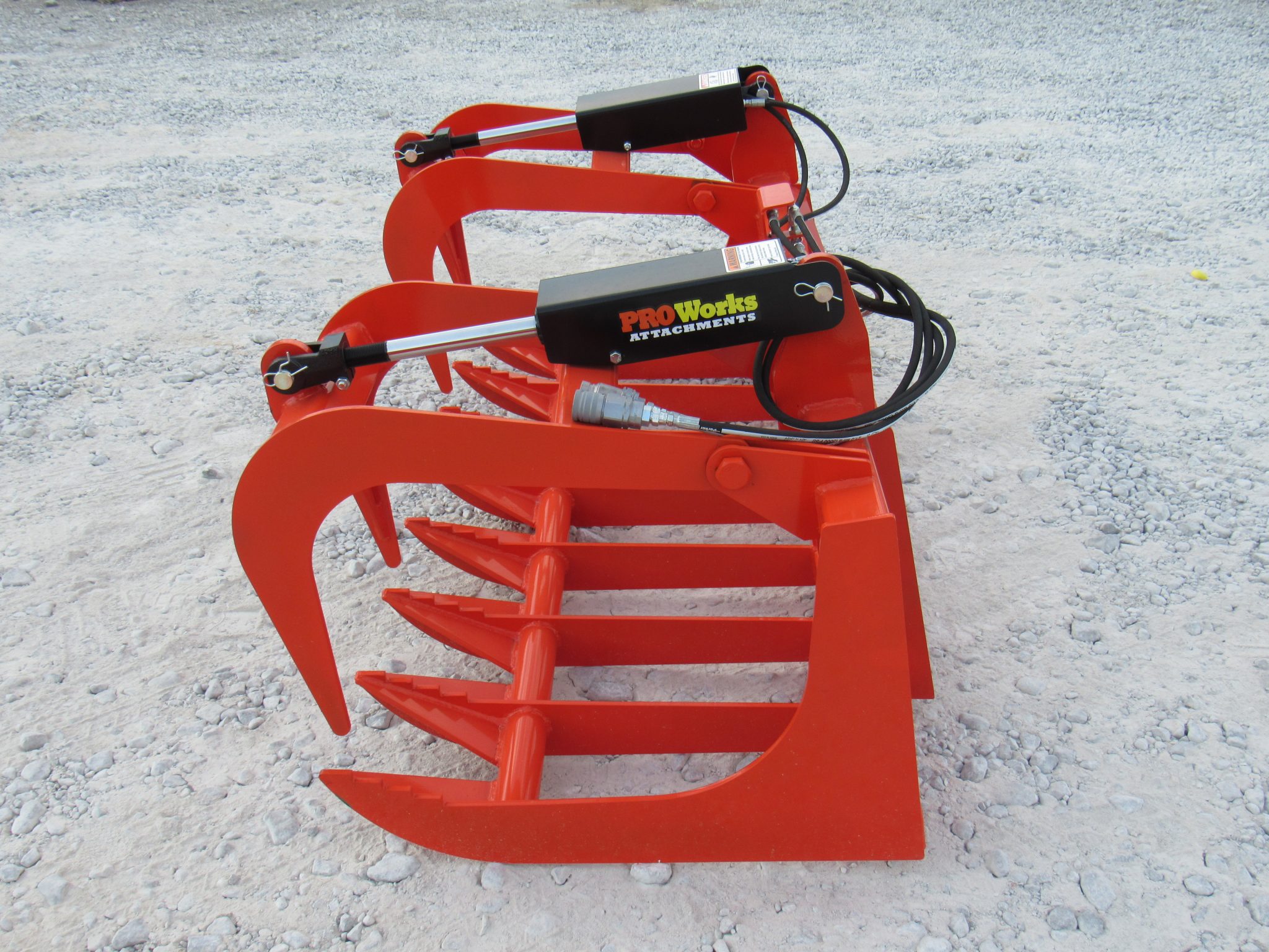 72″ Dual Cylinder Root Bucket Grapple Attachment Fits Skid Steer Quick ...