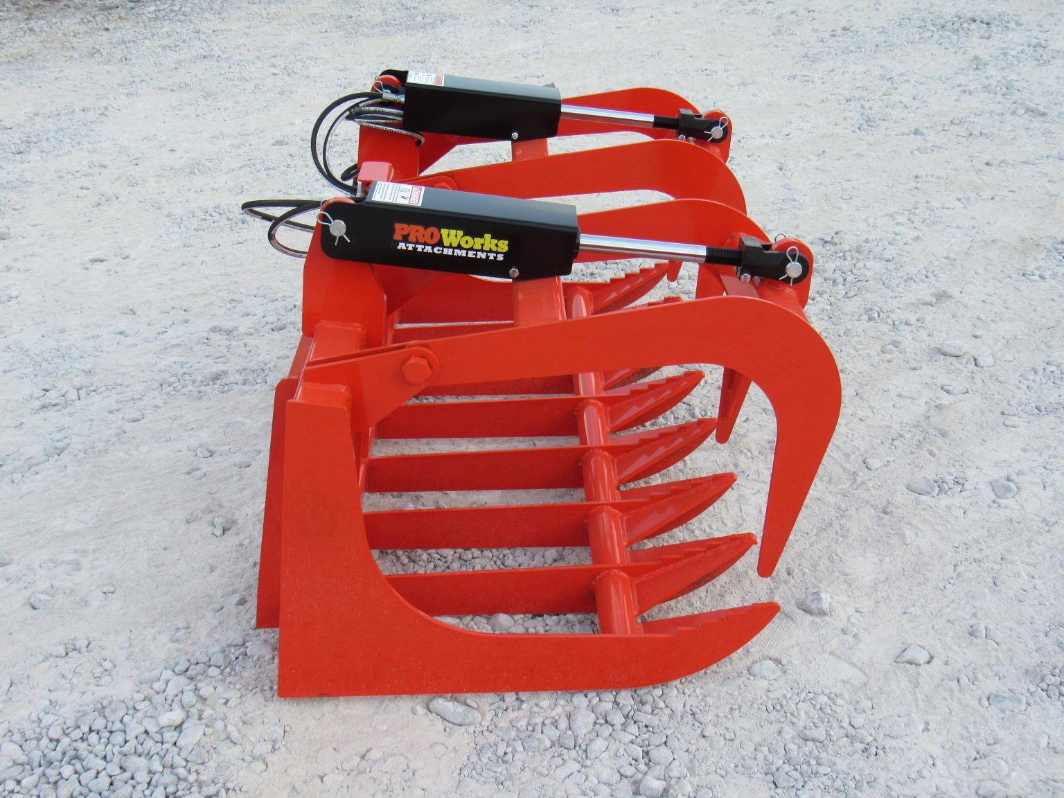 60″ Dual Cylinder Root Bucket Grapple Attachment Fits Skid Steer Quick ...