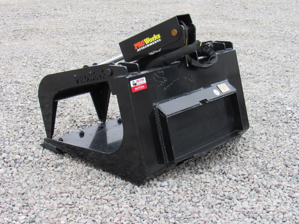 36″ Heavy Duty Smooth Bucket Grapple Attachment Fits Mini Skid Steer ...