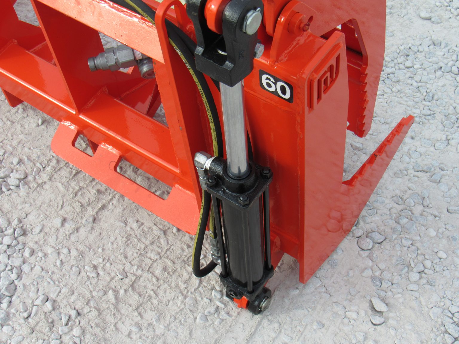 60″ Dual Tine Root Rake Clam Grapple Attachment Fits Skid Steer Quick ...