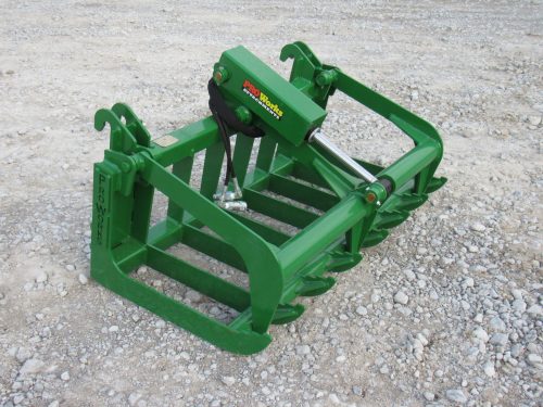 48″ Single Cylinder Root Bucket Grapple Fits John Deere Compact Tractor Loader – Skid Steer ...